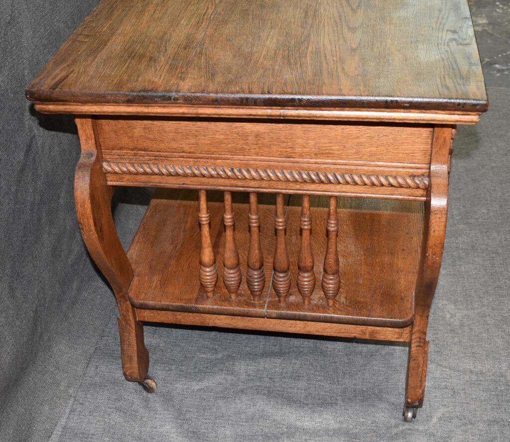 Small Oak Library Table | Memory Lane Antiques