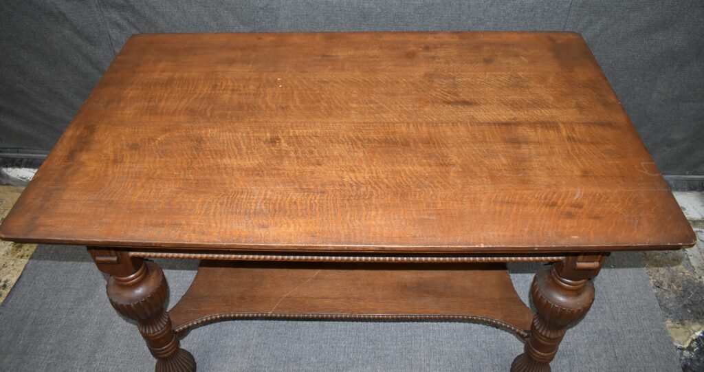 [SOLD] Quarter Sawn Oak Library Table | Memory Lane Antiques