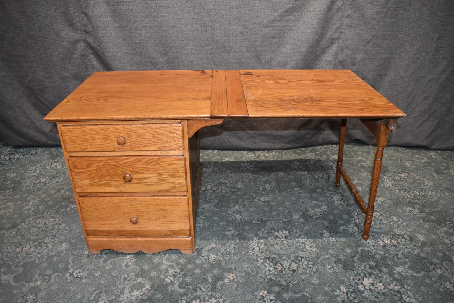 Oak Larkin Side Sewing Cabinet | Memory Lane Antiques